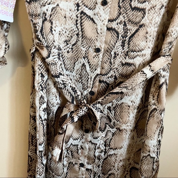 BB Dakota | Dresses | Bb Dakota Python Print Midi Shirtdress | Poshmark